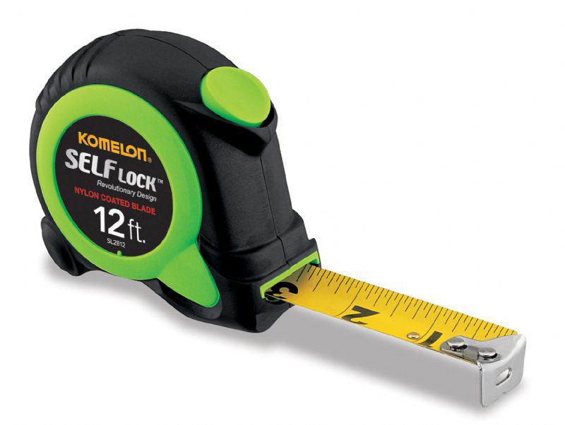 Komelon SL2812 Self-Lock Tape Measure 12 ft. x 5/8 in.– Edmondson Supply
