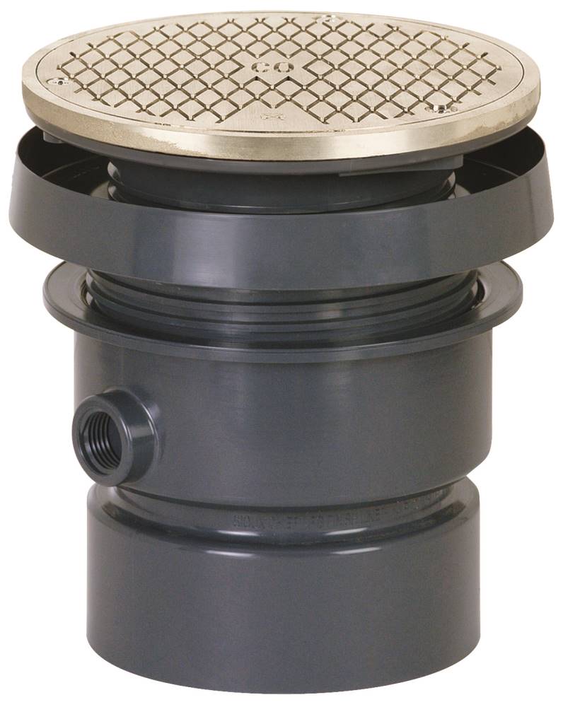 Sioux Chief 834-4PNR FinishLine™ Adjustable Floor Cleanout, 4'' PVC Hu ...