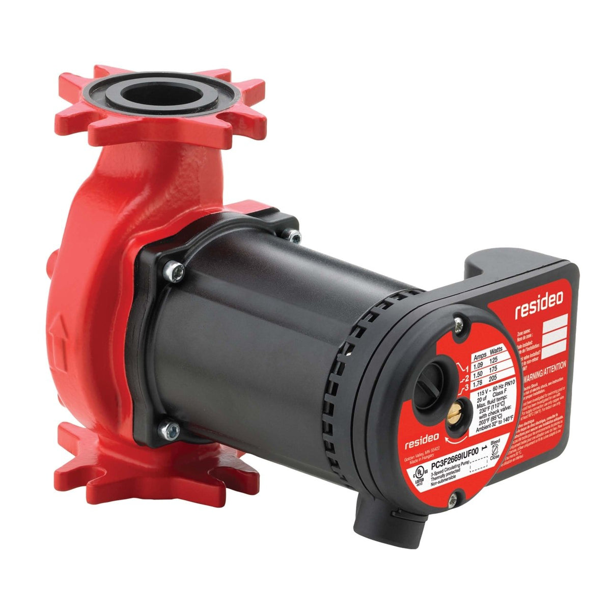 Edmondson Supply | Resideo PC3F2699IUF00/U AquaPUMP 3-Speed Hydronic Circulating Pump, 34 gpm