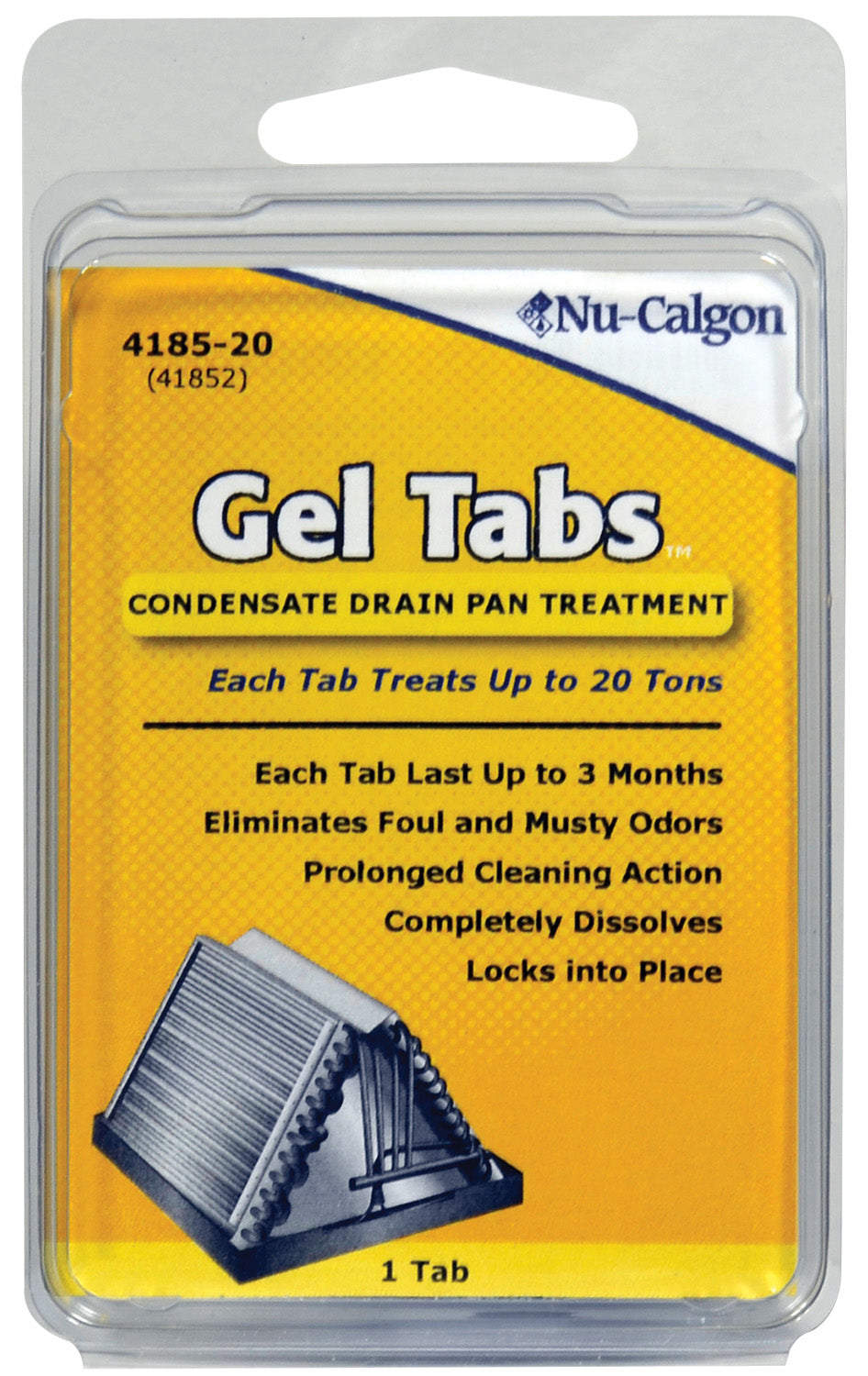 Edmondson Supply | Nu-Calgon 4185-20 Condensate Pan Gel Tab, 20 ton