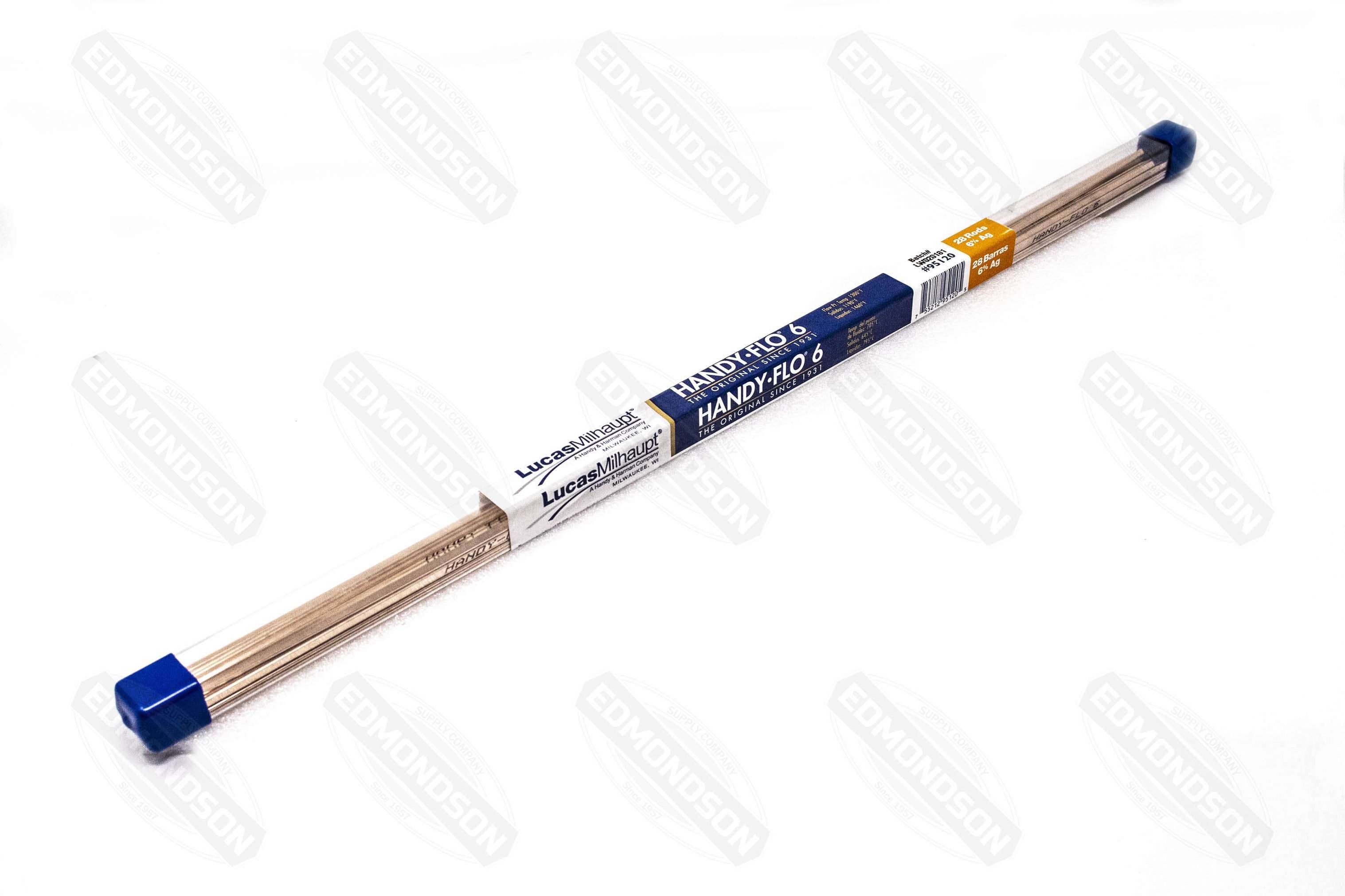 Edmondson Supply | Lucas Milhaupt 95120 HANDY-FLO 6 28 Rods, 6% Silver