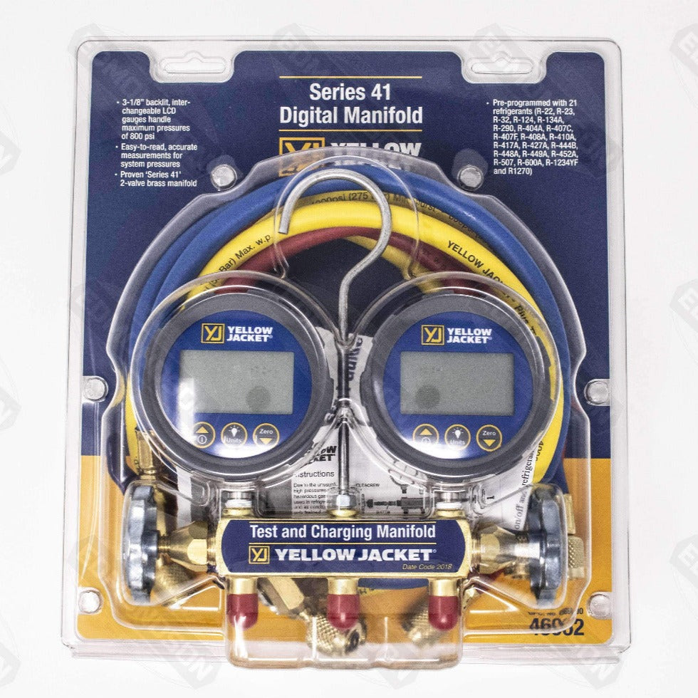 Edmondson Supply | Yellow Jacket 46062 Series 41 Digital Manifold w/ 3 ...